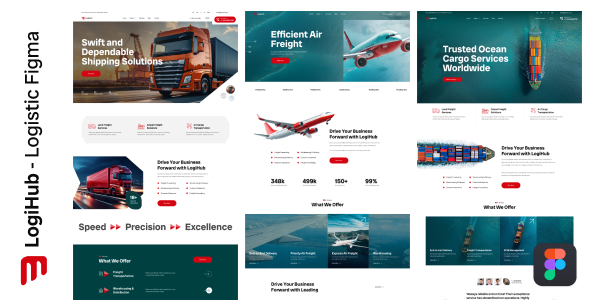 LogiHub - Logistic Figma Template by thememarch | ThemeForest
